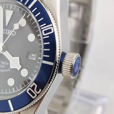 Pre-owned Seiko Mod Rotor Nh34 Smurf Blue Chronograph Custom Watch ...