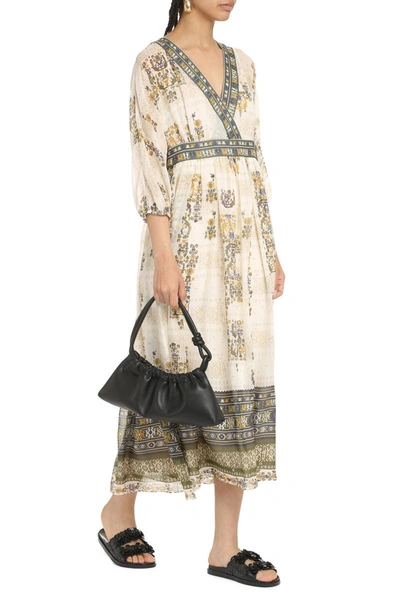 Max Mara Denver Printed Silk Dress In Panna | ModeSens
