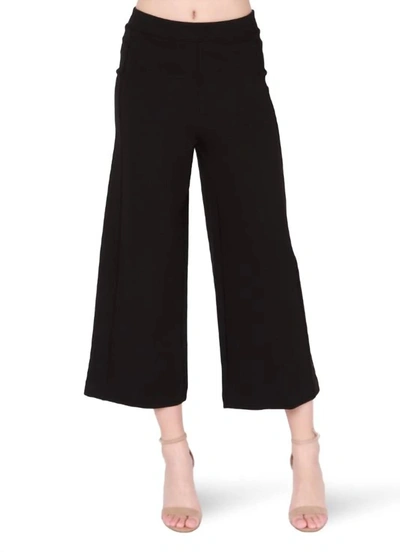 Dex Wide Leg Ponte Cropped Pants In Black | ModeSens