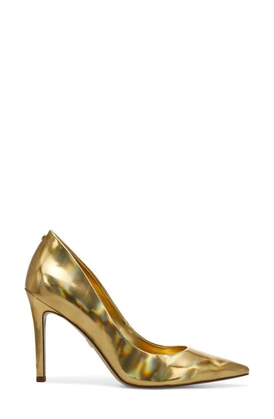 Sam Edelman Hazel Pointed Toe Pump In Vegas Gold Liquid Metallic | ModeSens