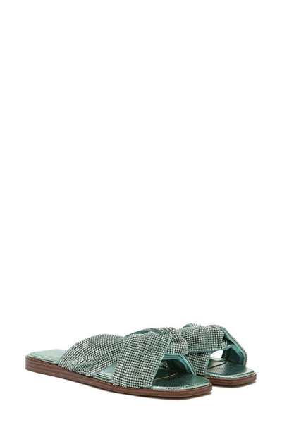 Sam Edelman Issie Slide Sandal In Sea Green Metallic | ModeSens