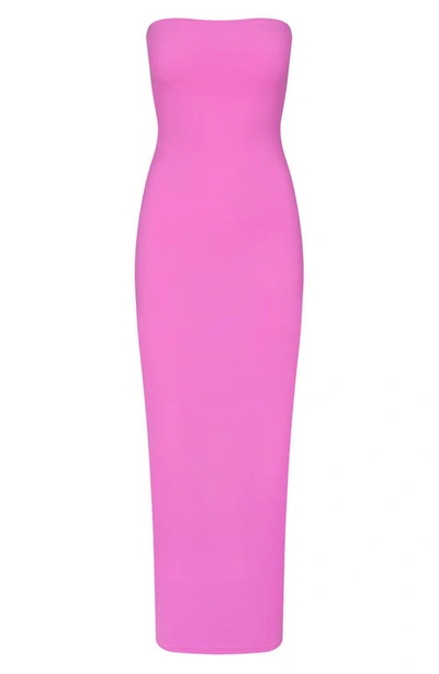 Skims Fits Everybody Strapless Body-con Dress In Neon Orchid | ModeSens