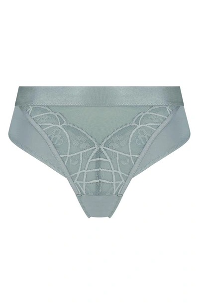 Hunkemoller Luna High Waist Thong In Lead | ModeSens