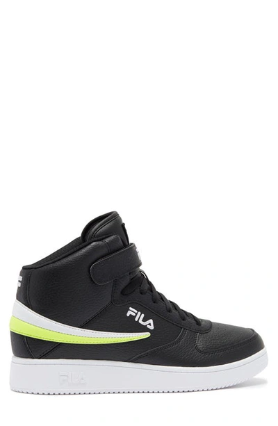 Fila A-high High Top Sneaker In Black/ Sfty/ White | ModeSens