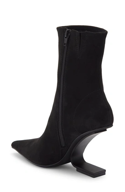 Jeffrey Campbell Compass Pointed Toe Bootie In Black Suede Black | ModeSens