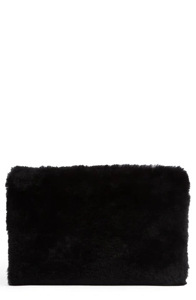Allsaints Bettina Genuine Shearling Clutch In Black | ModeSens