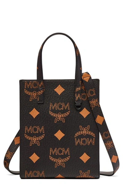 Mcm Aran Monogram-pattern Tote Bag In Black | ModeSens