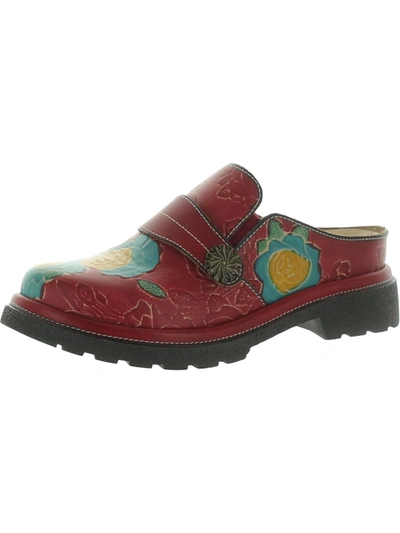 L'artiste By Spring Step Comficute Womens Leather Floral Clogs In Black ...