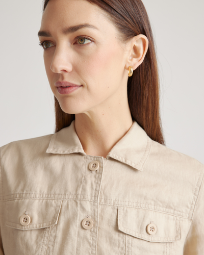 Quince Women's 100% European Linen Jacket In Driftwood | ModeSens