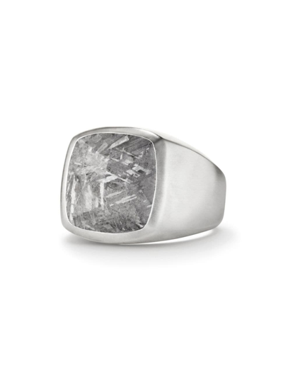 David Yurman Men's Meteorite Signet Ring In Sterling Silver, 19mm ...