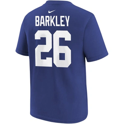 Nike Kids' Youth Saquon Barkley Royal New York Giants Player Name ...