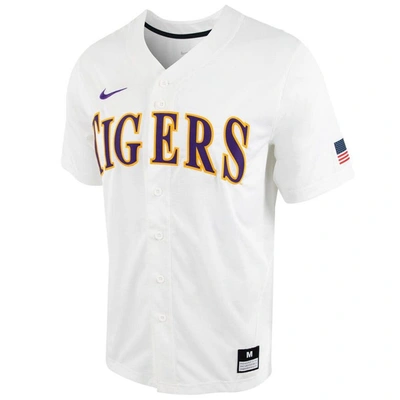 Nike White Lsu Tigers Replica Full-button Baseball Jersey | ModeSens