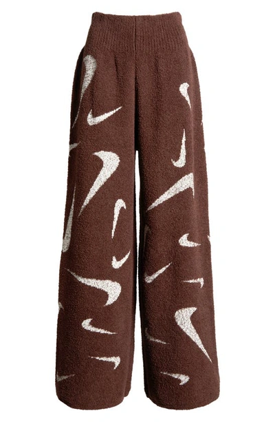 Nike Women's Sportswear Phoenix Cozy Bouclé High-waisted Wide-leg Knit ...
