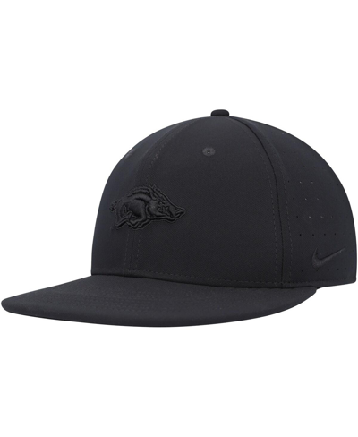 Nike Black Arkansas Razorbacks Triple Black Performance Fitted Hat ...