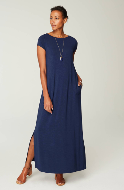 Jjill J.jill Buttoned-back Knit Maxi Dress In Riviera | ModeSens
