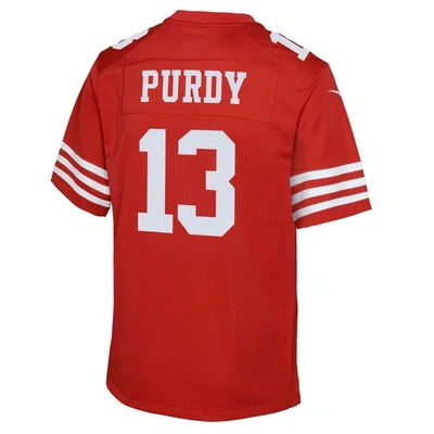 Nike Kids' Youth Brock Purdy Scarlet San Francisco 49ers Game Jersey In ...