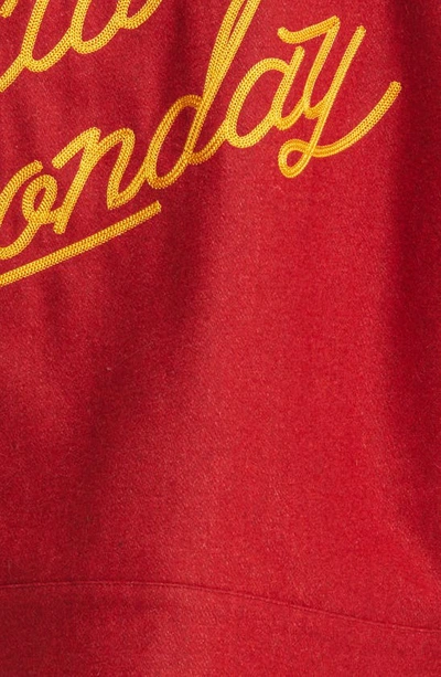 Diet Starts Monday Trouble Embroidered Wool Blend Jacket In Red | ModeSens