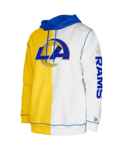 New Era Men's Gold, White Los Angeles Rams Third Down Split Raglan ...
