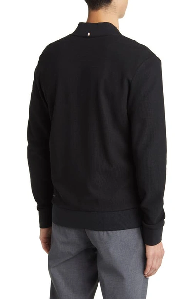 Hugo Boss Skiles 45 Zip Knit Jacket In Dark Blue | ModeSens