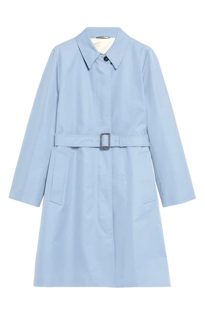Max Mara Vanda Belted Rain Coat In Light Blue | ModeSens