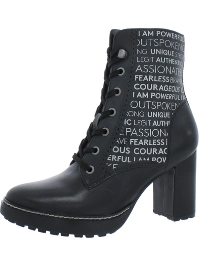 Naturalizer Callie Power Womens Leather Lugged Sole Ankle Boots In ...