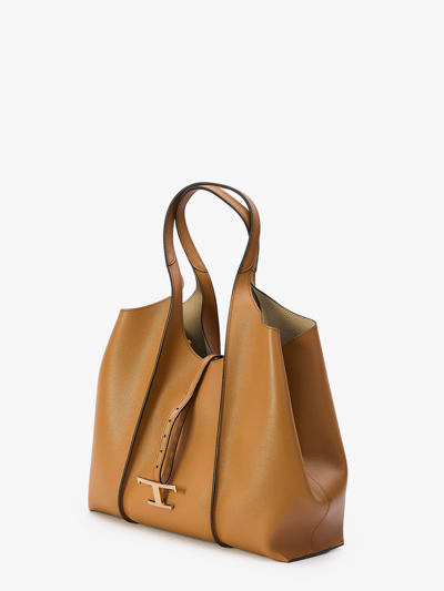 Tod's T Timeless Medium Shopping Bag In Buff | ModeSens