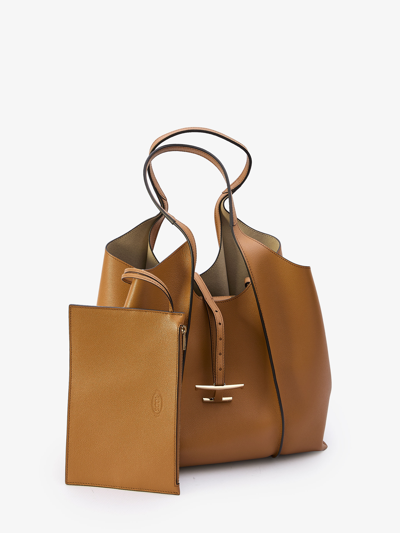 Tod's T Timeless Medium Shopping Bag In Buff | ModeSens