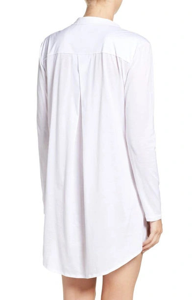 Hanro Cotton Deluxe Boyfriend Sleepshirt In White | ModeSens