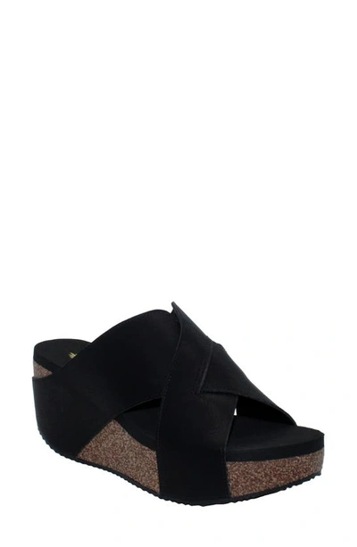 Volatile Firefly Water Resistant Wedge Platform Sandal In Black | ModeSens