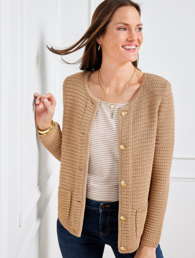 Talbots Kate Cardigan Sweater - Metallic - Rattan - 3x | ModeSens