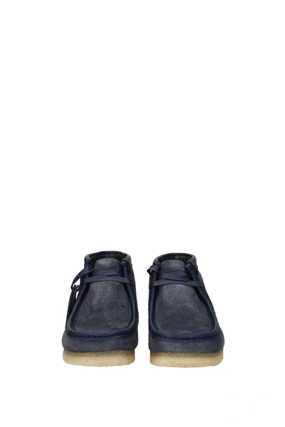 Clarks Ankle Boot Wallabee Suede Blue Blue Navy | ModeSens
