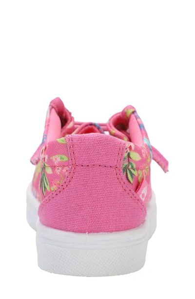 Oomphies Kids' Parker Floral Print Sneaker In Pink Butterfly | ModeSens