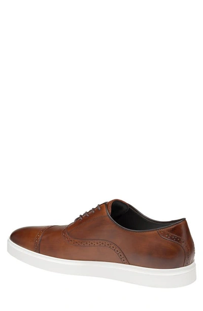 Johnston & Murphy Brody Cap Toe Oxford Sneaker In Brown Hand-stained ...