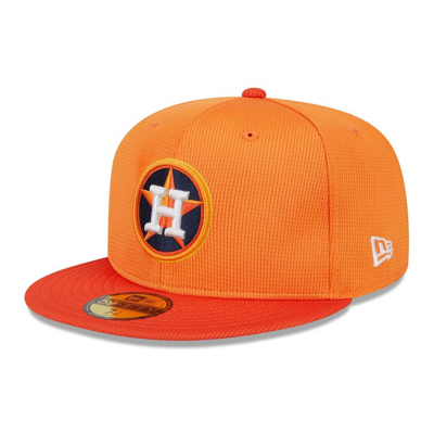 New Era Orange Houston Astros 2024 Spring Training 59fifty Fitted Hat ...