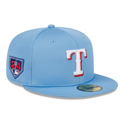 New Era Light Blue Texas Rangers 2024 Spring Training 59fifty Fitted ...