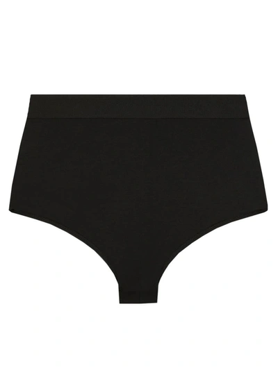 Tom Ford Logo Waistband Briefs In Black Modesens
