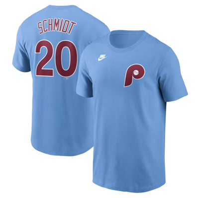 Nike Men's Mike Schmidt Light Blue Philadelphia Phillies Fuse Name And ...