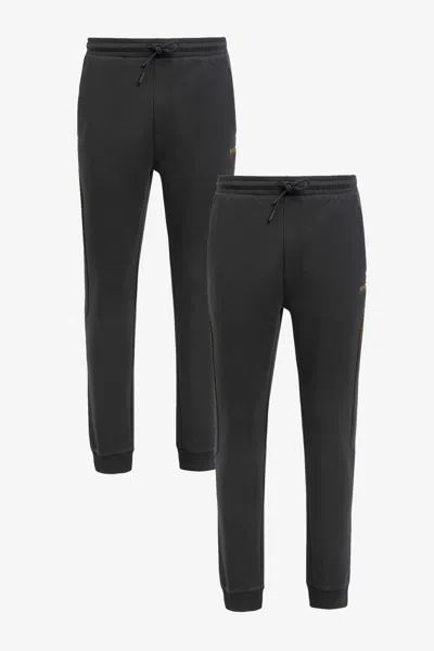 Hugo Boss Men's Hadiko 2 Us Black Gold Cotton Joggers Track Pants ...