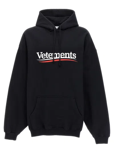 Vetements Campaign Logo Hoodie In Black | ModeSens