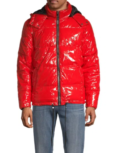 American Stitch Men's Shine Puffer Jacket In Red | ModeSens