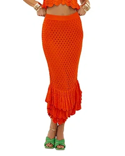 Beach Riot Polly Cover-up Maxi Skirt In Orange | ModeSens