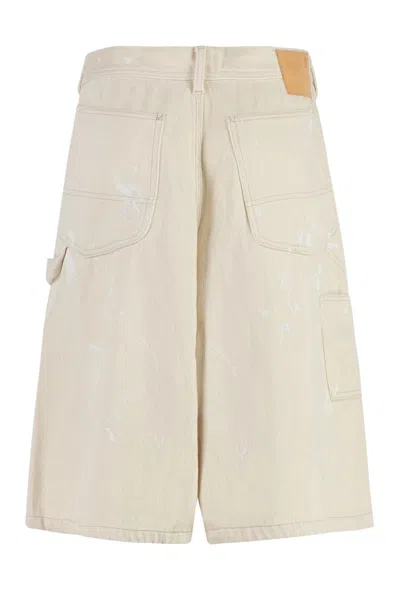 R13 Jesse Denim Shorts In Ecru | ModeSens