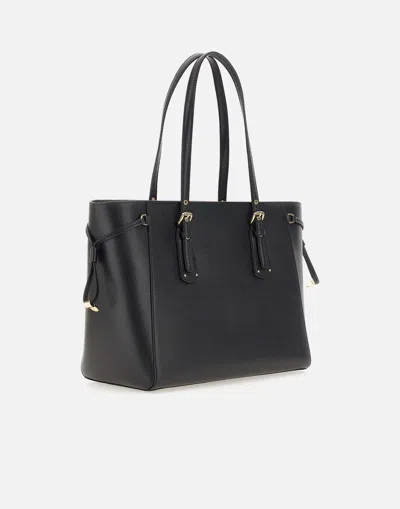Michael Kors Md Mf Tz Tote Black Leather Shoulder Bag | ModeSens