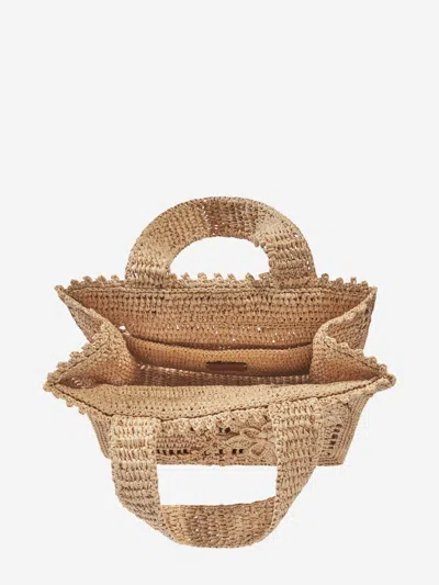 Zimmermann Kids' Girls Floral Raffia Mini Tote Bag In Neutral | ModeSens