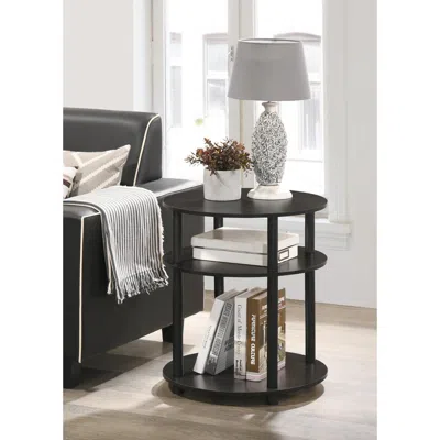 Progressive Furniture 3 Tier Round Bedside Table In Black | ModeSens