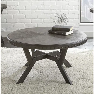 Steve Silver Alamo Round Cocktail Table In Brown | ModeSens