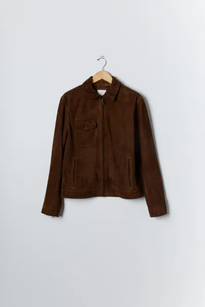 Billy Reid Leather Flight Jacket With Shearling Collar - Dark Brown ...