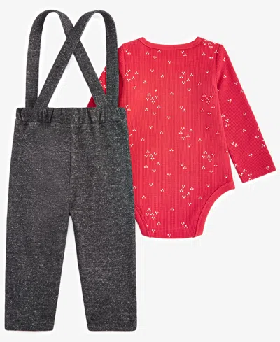 First Impressions Baby Boys Bodysuit & Marled Overalls, 2 Piece Set, Created For Macy's In ...
