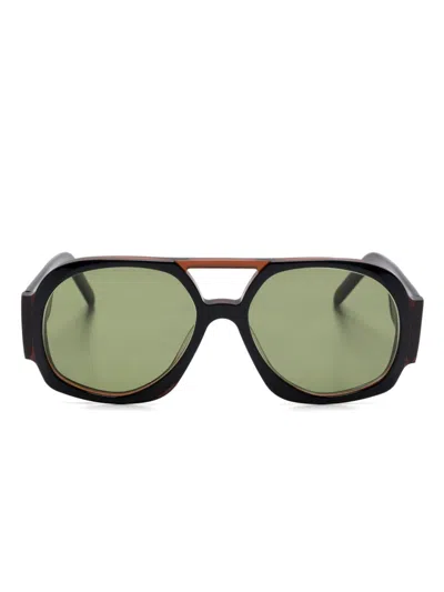 Lesca Tupac Sunglasses In Brown | ModeSens