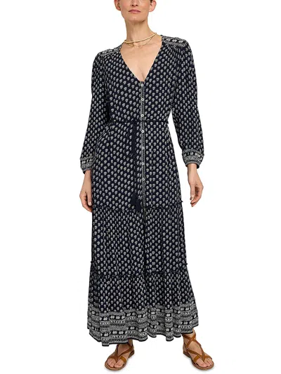 Faherty Orinda Belted Maxi Dress In Lotus Floral Print | ModeSens